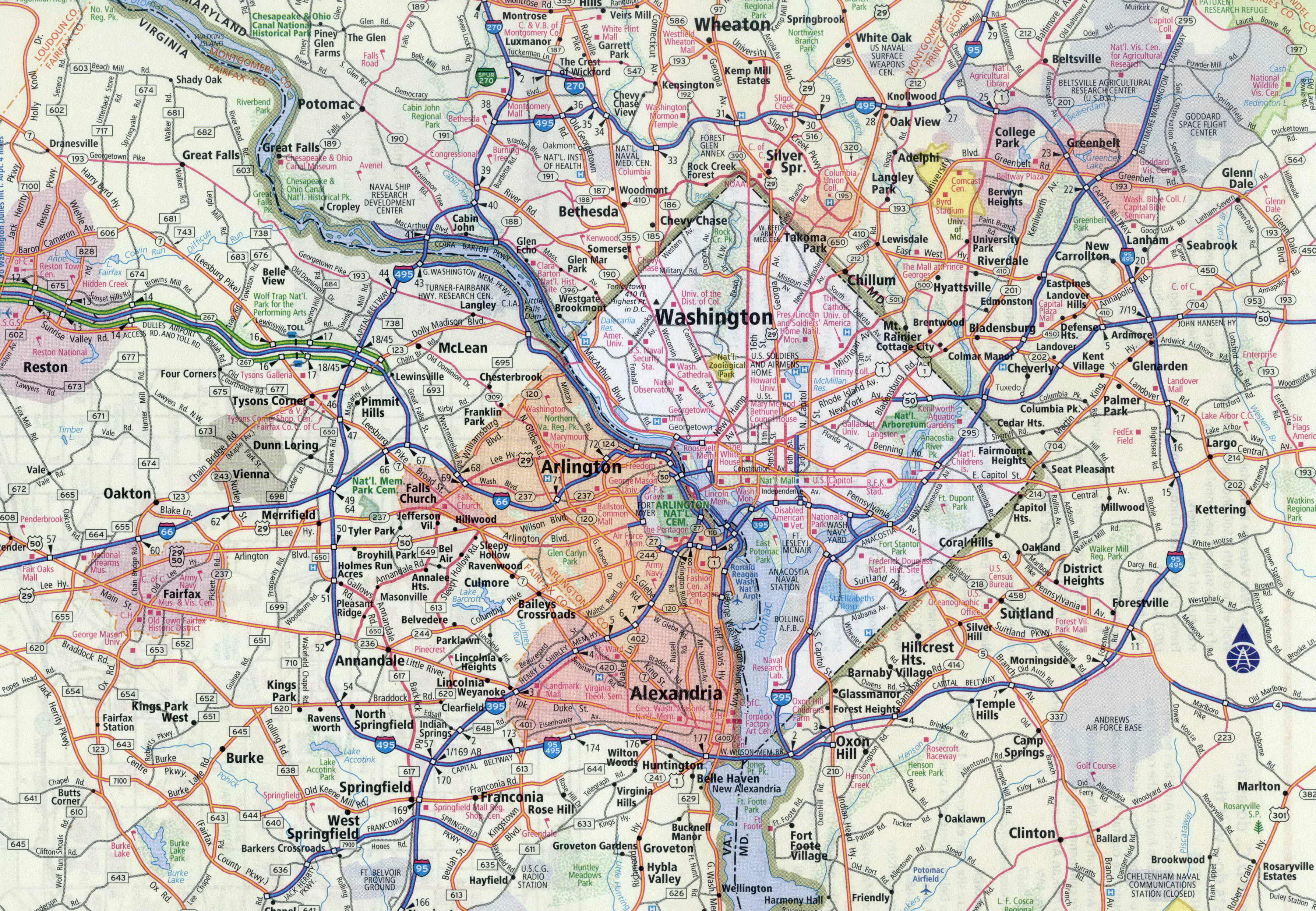 Mapa de Distrito de Columbia | STESA
