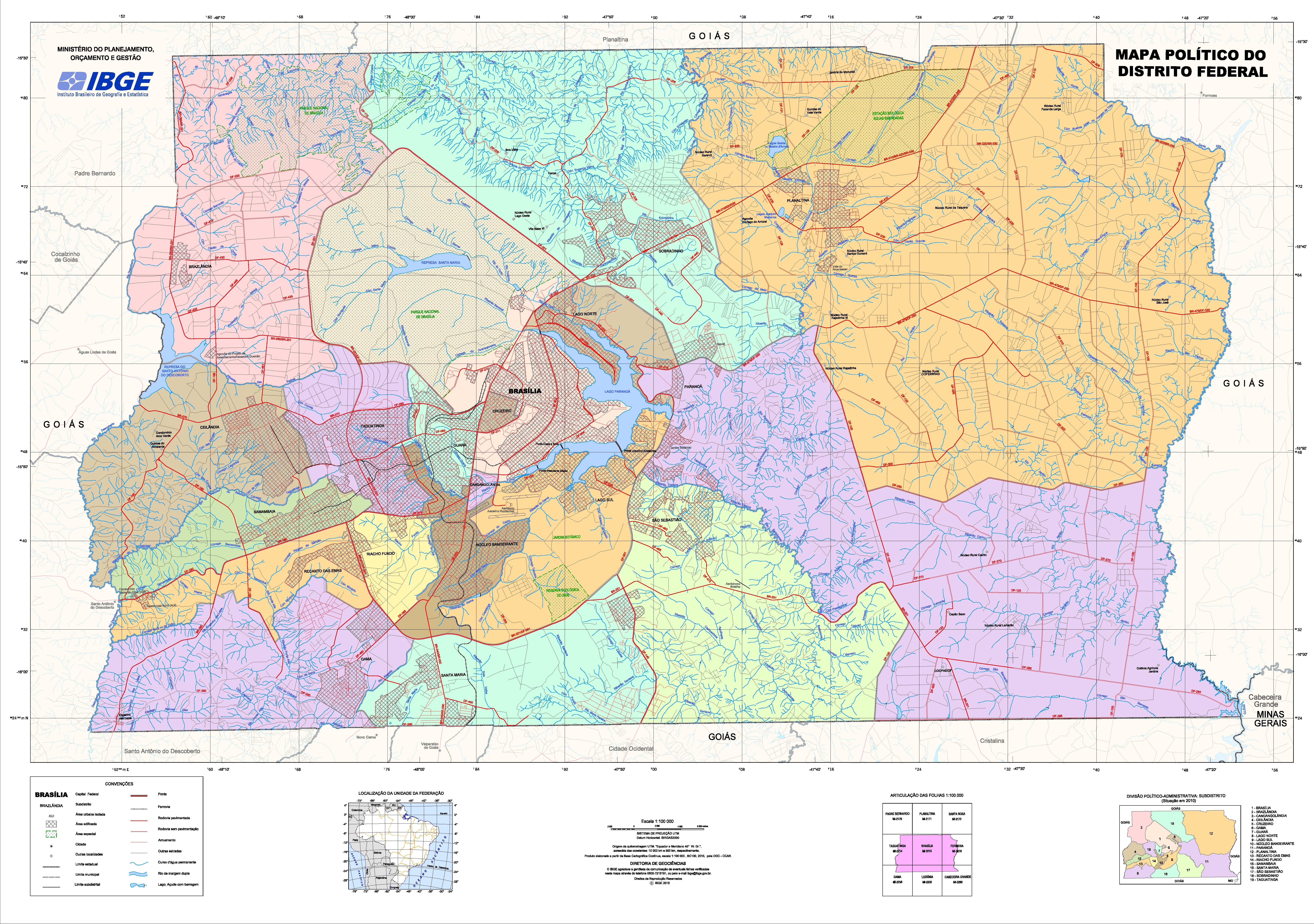 Mapa politico del Distrito Federal | STESA