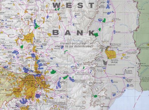 Mapa de Cisjordania Jerusalén y Este (Incluye Jericó) | STESA