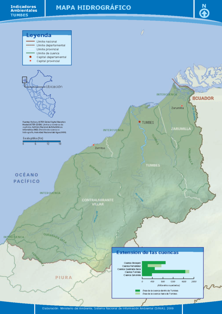 Geografía del departamento de Tumbes - Galería de mapas