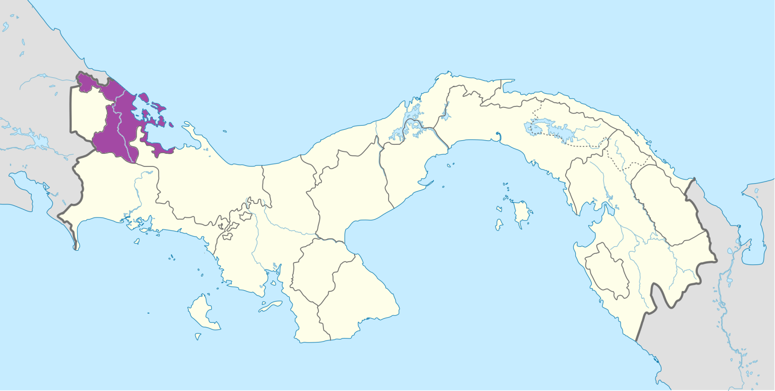 Mapa de la provincia de Bocas del Toro - Galería de mapas