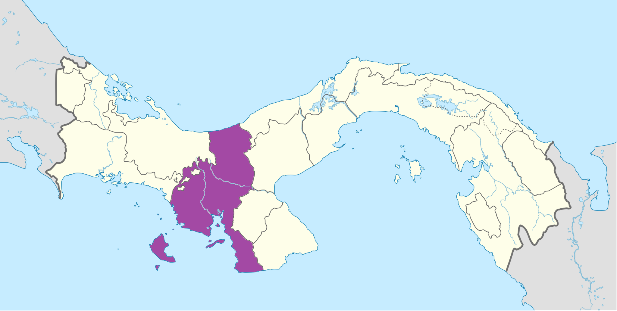 Mapa de la provincia de Veraguas - Galería de mapas
