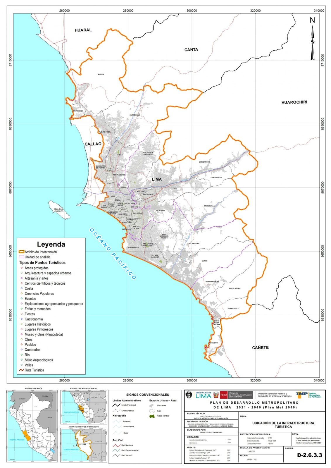 Mapa turístico de Lima - Galería de mapas
