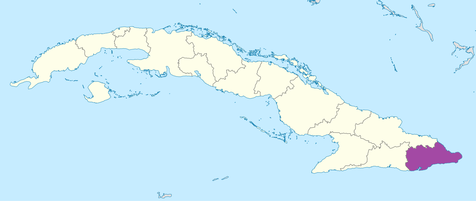 Mapa de la provincia de Guantánamo - Galería de mapas