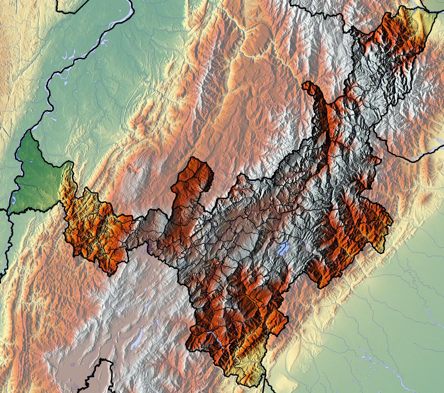 Mapa mudo del departamento de Boyacá - Galería de mapas