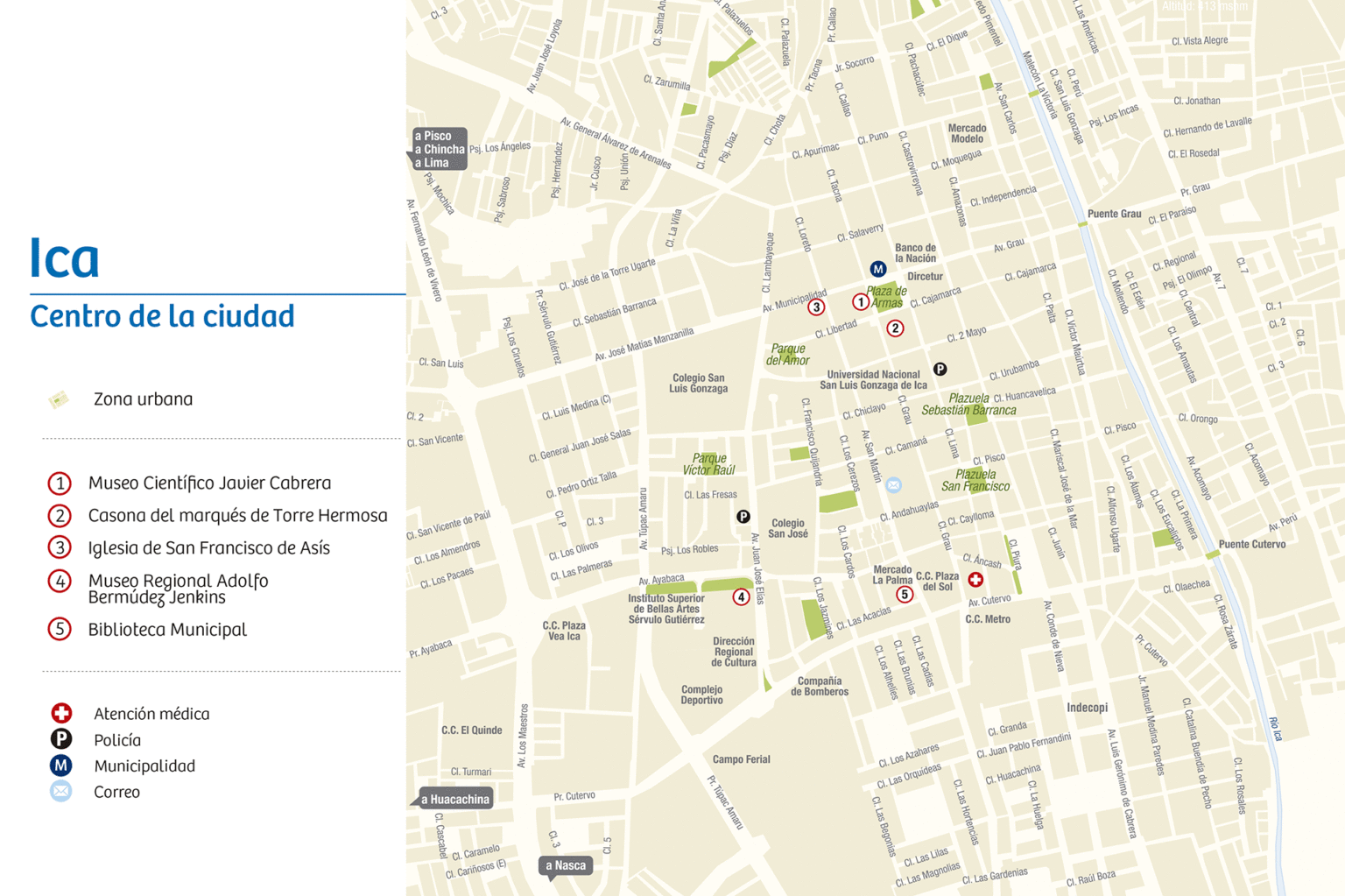 Mapa del departamento de Ica - Galería de mapas