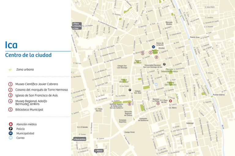 Mapa del departamento de Ica - Galería de mapas